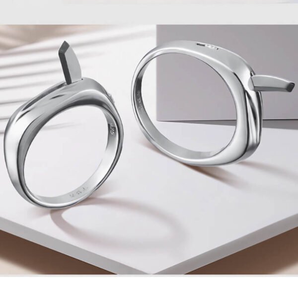 Silver Titanium Steel Defender Ring with Knife - Rings Knife
