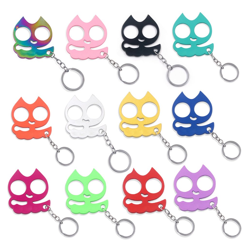 Exquisite Cat Self Defense Keychains - 12 Colors, Free Shipping - Rings ...